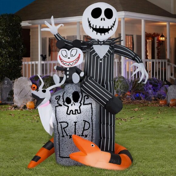 Disney | Holiday | Jack Skellington Teddy Python Snake Zero Airblown ...